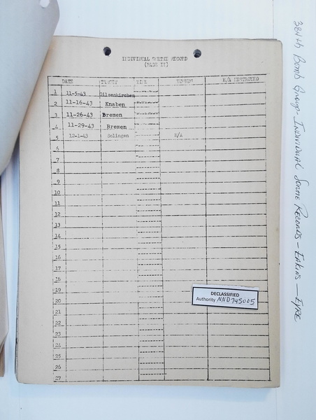 384th Wartime Documents / Individual Sortie Records / E | 384th ...
