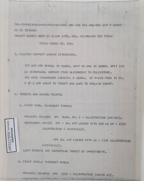 384th Wartime Documents / Combat Mission Records and Plans / July 1943 ...